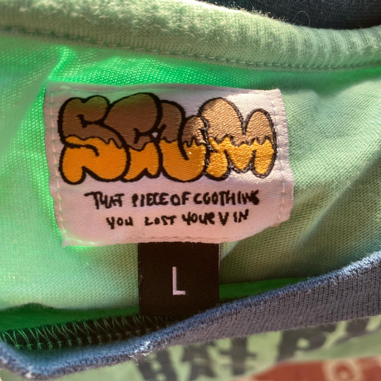 Rat Boy Scum mint green long sleeve with navy blue... - Depop