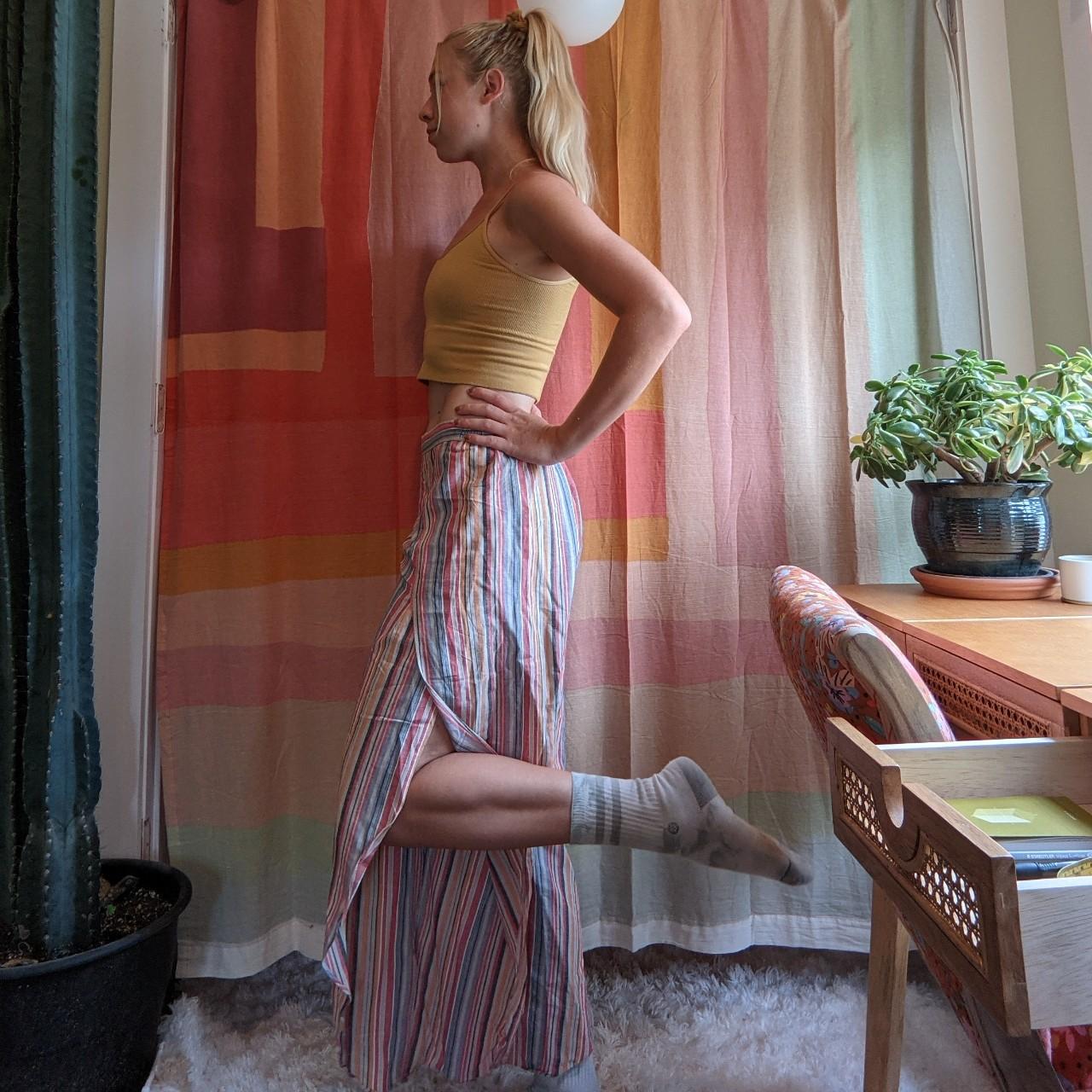 Fun summertime beachy striped pants size small from... - Depop