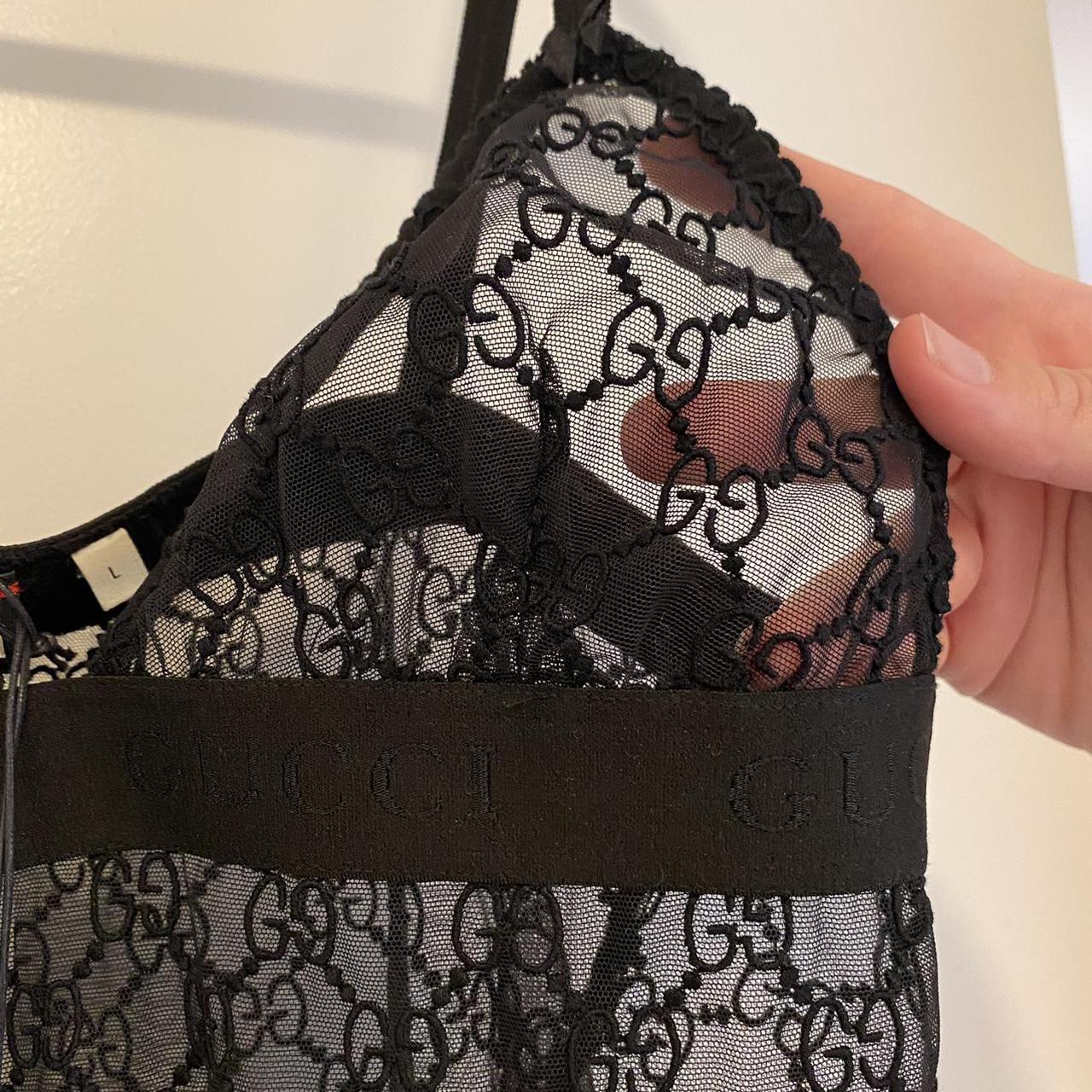 Gucci GG Tulle Bodysuit | Size Large | Proof of... - Depop