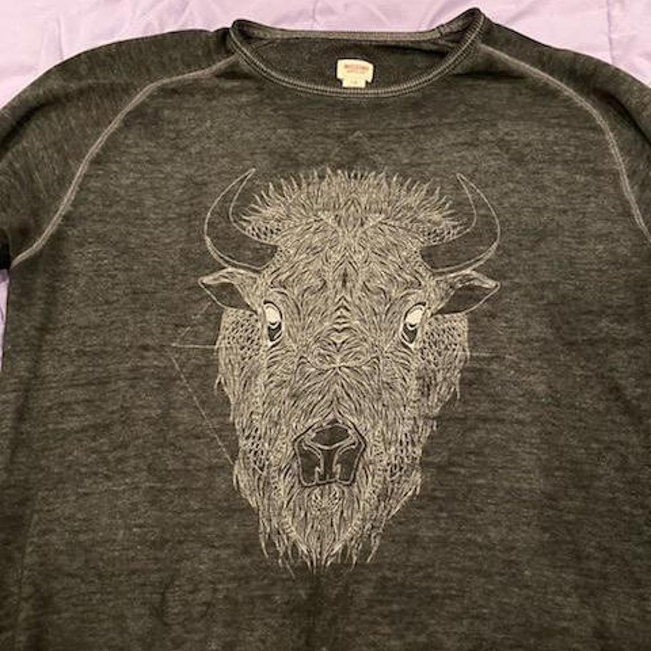 Mossimo Men's Grey and Black Sweatshirt | Depop