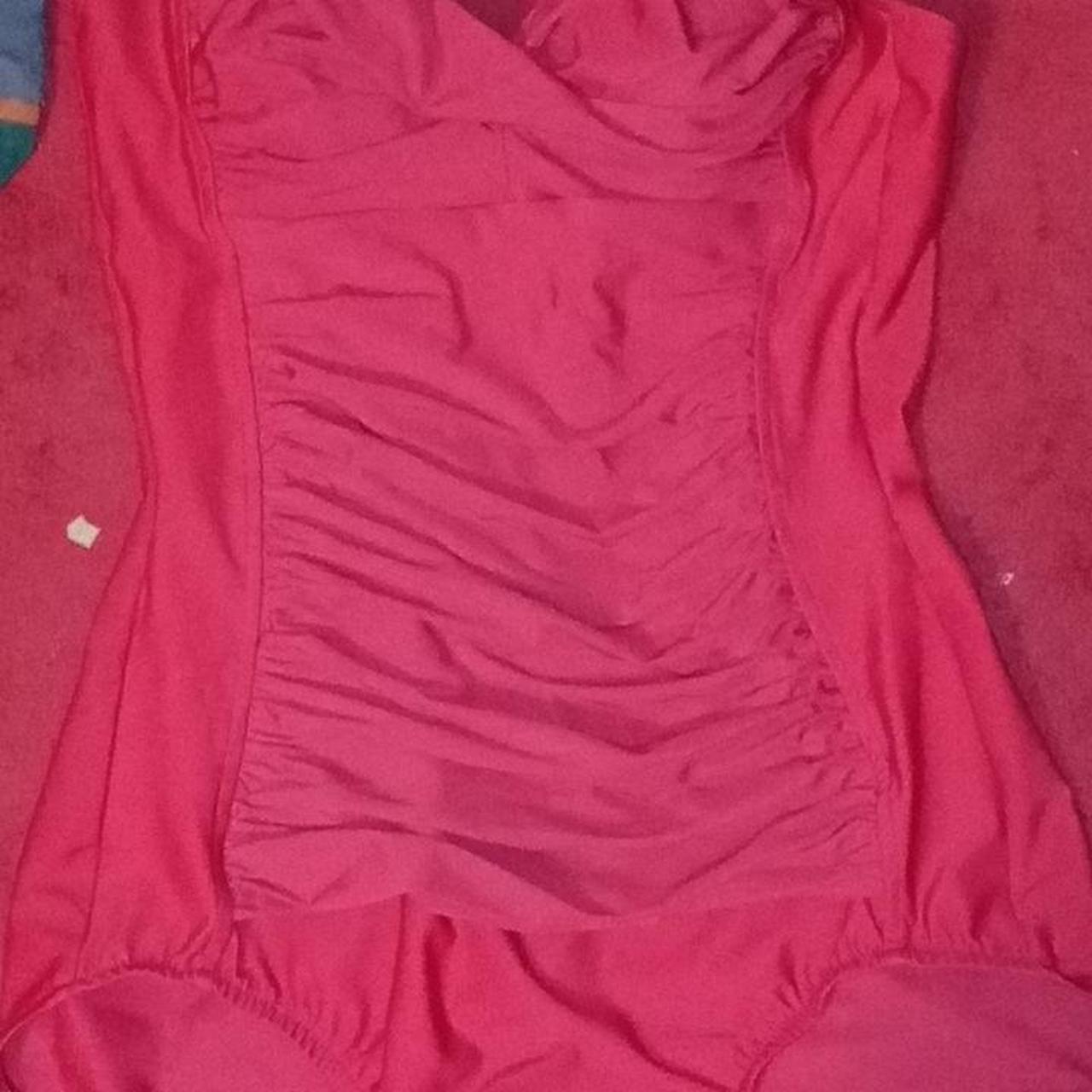 One Piece Red Bathing Suit Already Has Pads Body Depop