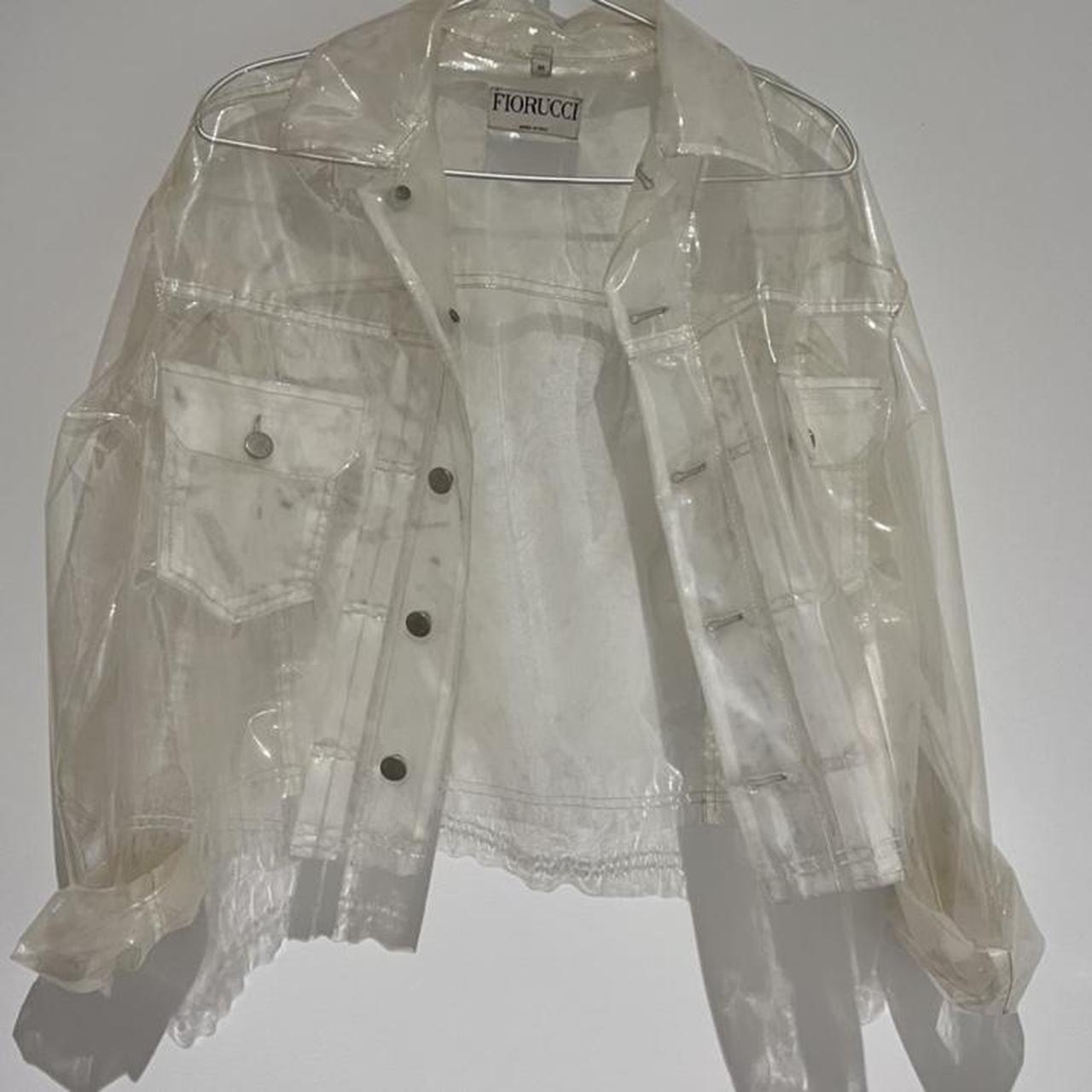 Funky cropped Fiorucci comfy PVC jacket worn once... - Depop