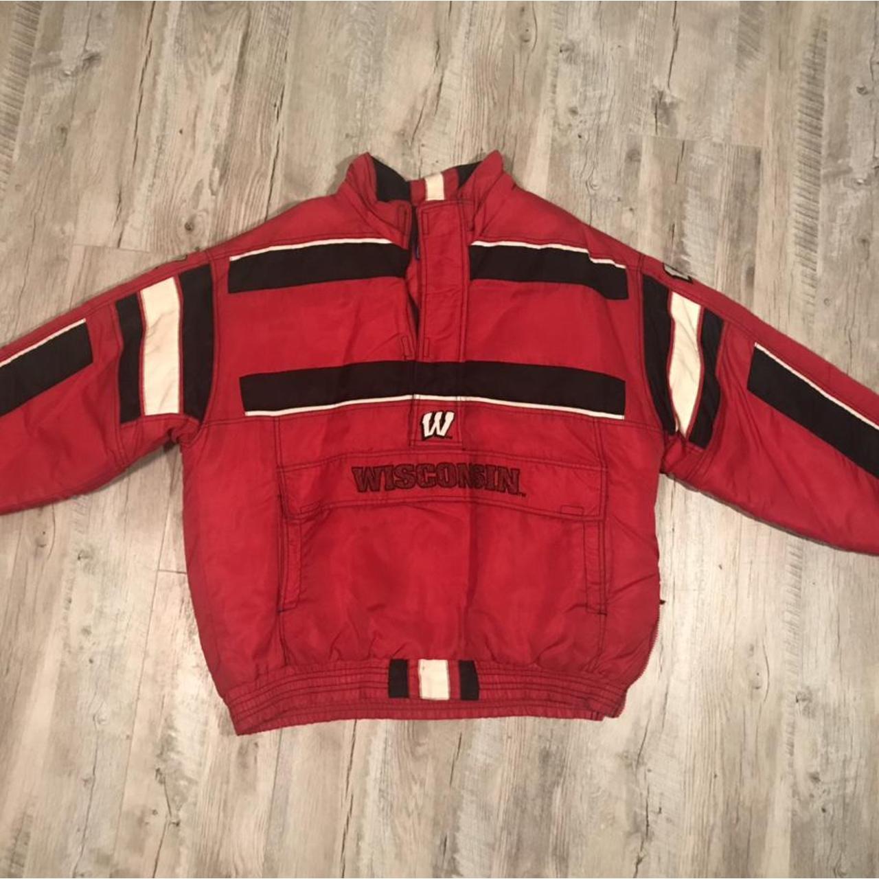 90s vintage Wisconsin badgers pullover starter... - Depop