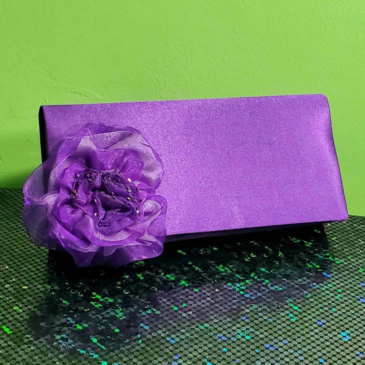 - Y2K - Purple satin prom purse by JESSICA... - Depop