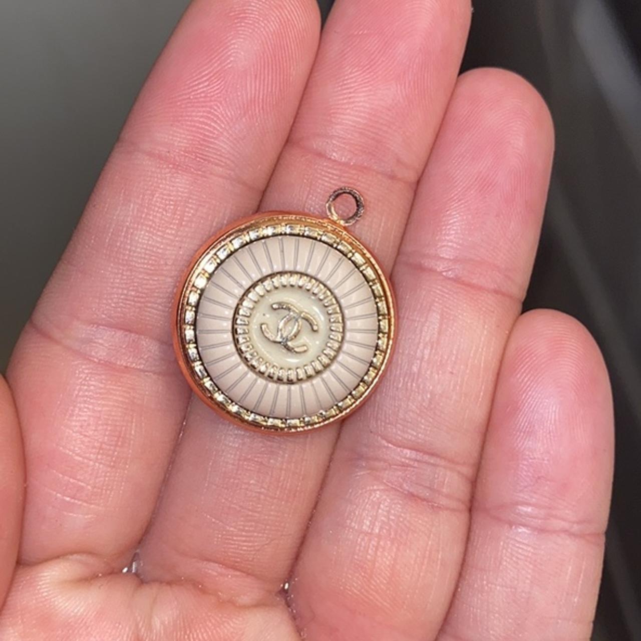 Repurposed Chanel button into necklace just needs