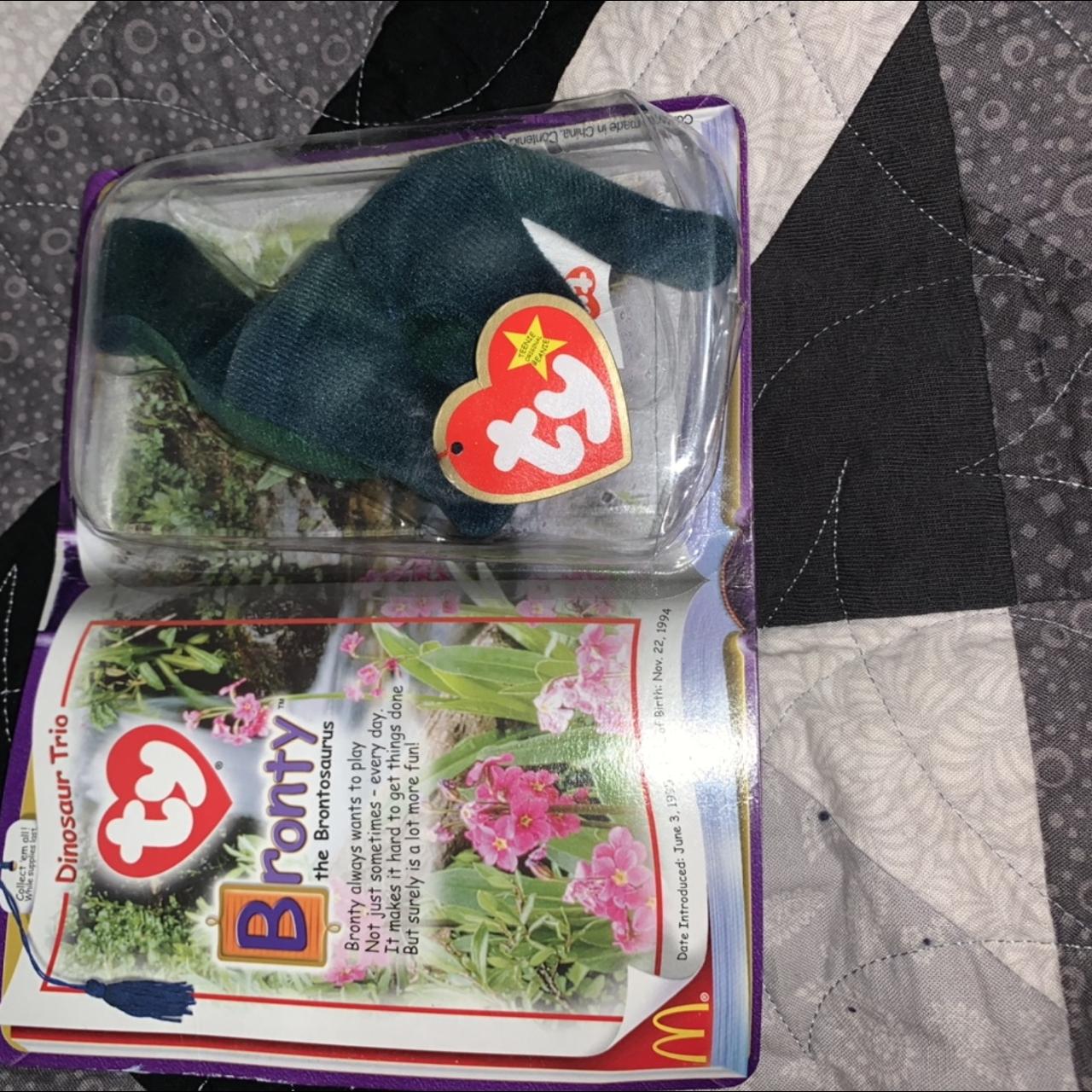 ty beanie baby bronty the brontosaurus date of... - Depop