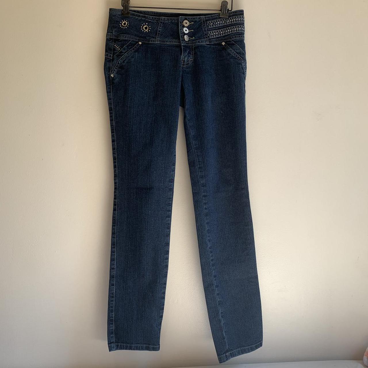 Y2K Brazilian low rise jeans! Straight leg dark... - Depop