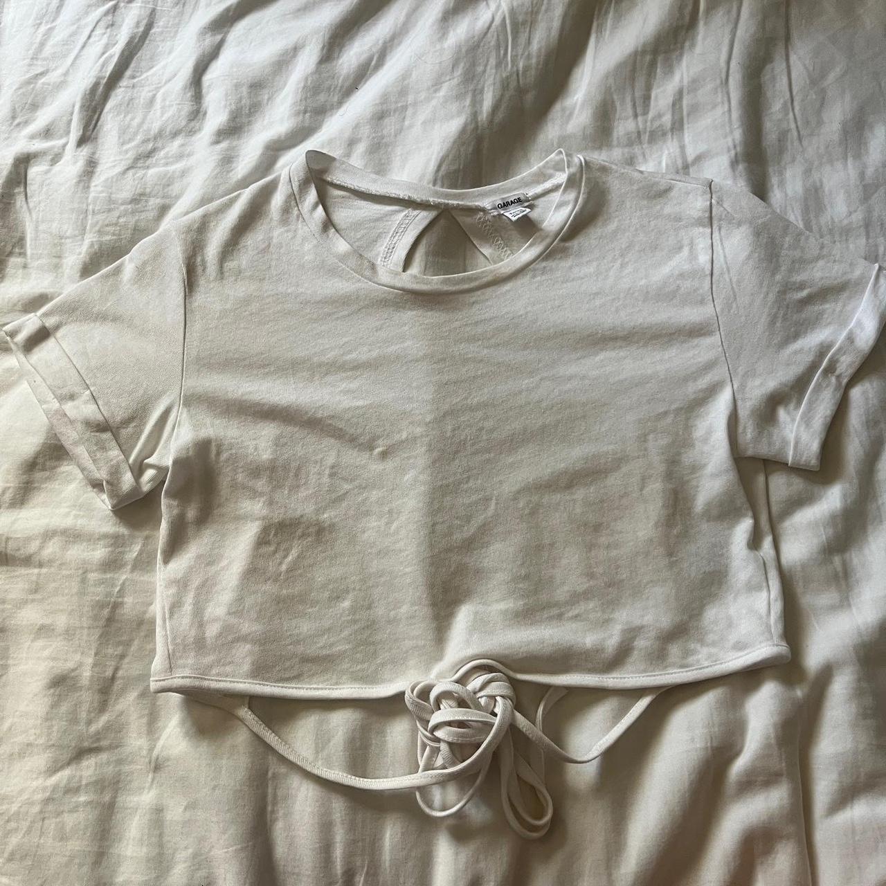 Garage Backless Short Sleeves -size xs -has a tie... - Depop