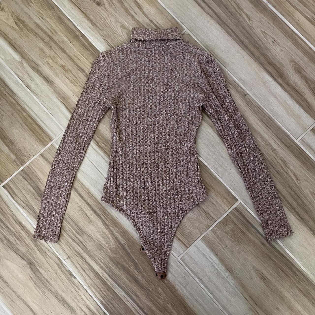 SHEIN Women's Tan Bodysuit | Depop