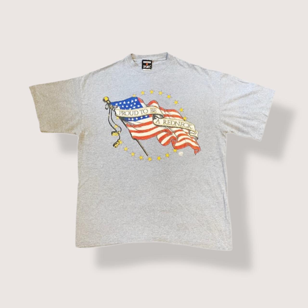 Vintage Single Stitch Proud To Be A Redneck Tee... - Depop