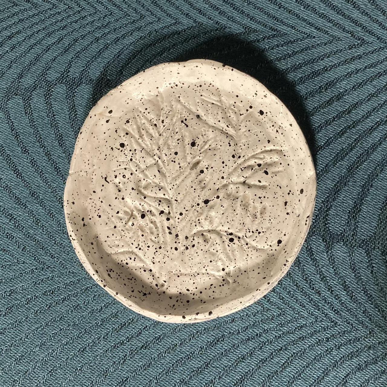 Handmade Glazed Clay Trinket Tray/Ash Tray,... - Depop