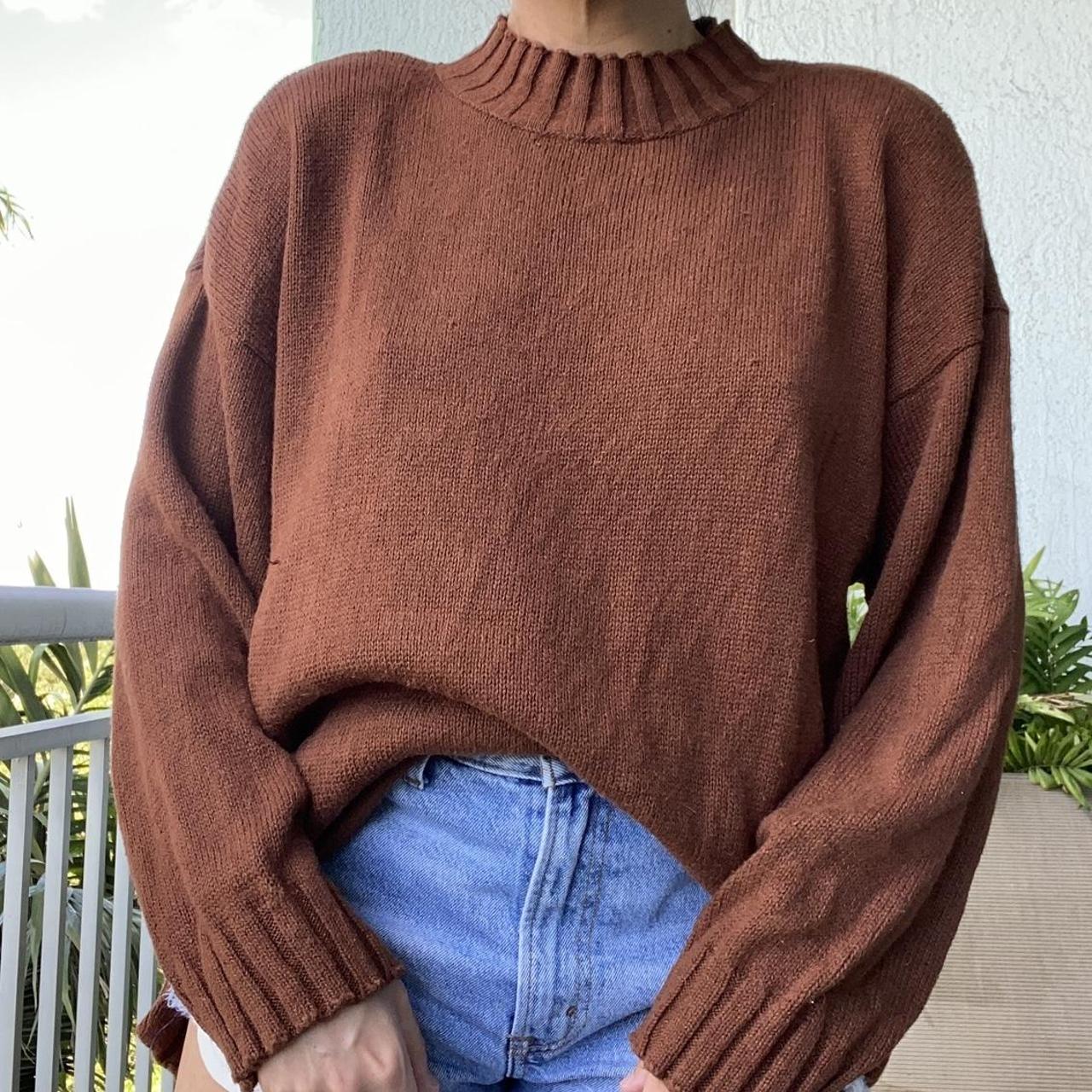 Vintage Chaus Sport Chocolate Brown Sweater L Size... - Depop