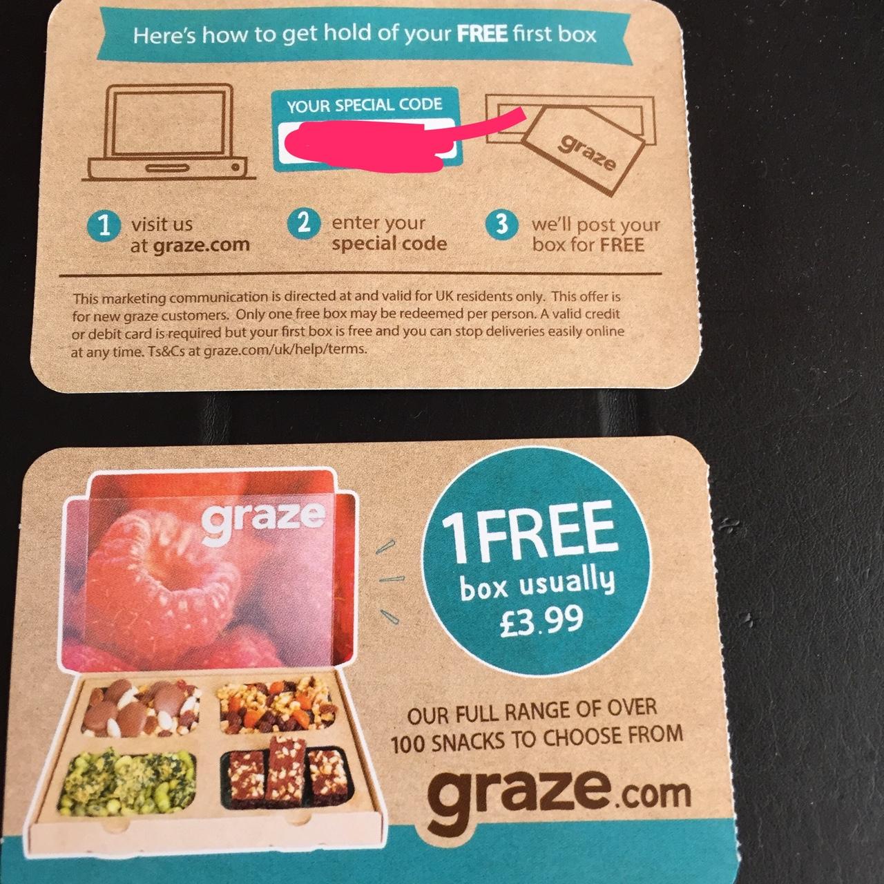 Graze.com #special #code #graze. I got it when... - Depop
