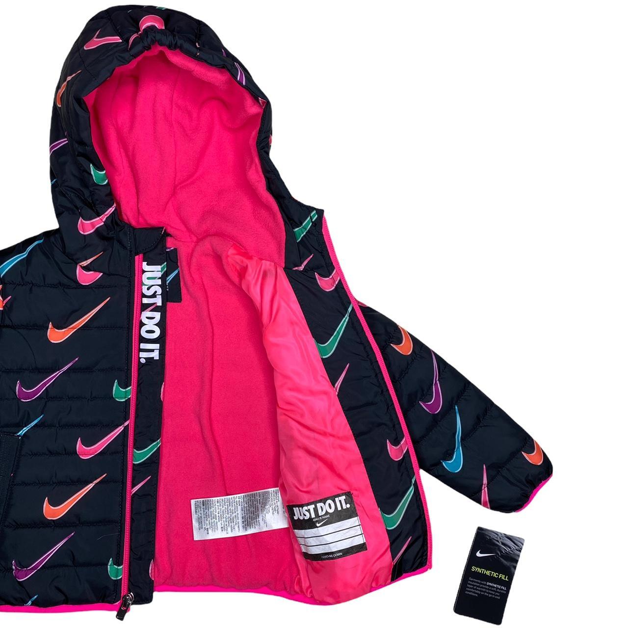 Nike Toddler Girls' Hooded Puffer Winter Jacket... - Depop