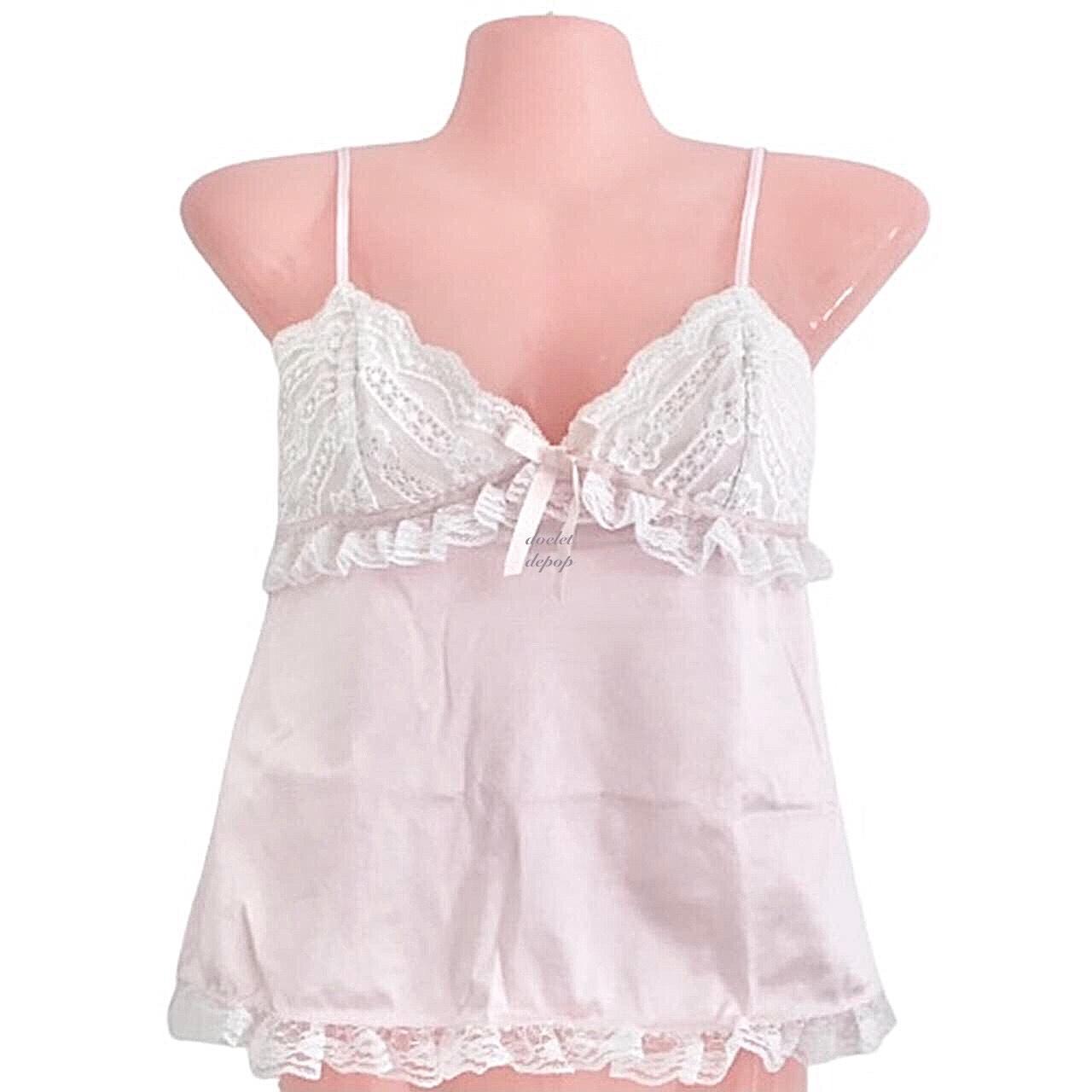 aimer feel (nwt) jp camisole in baby pink tagged... - Depop