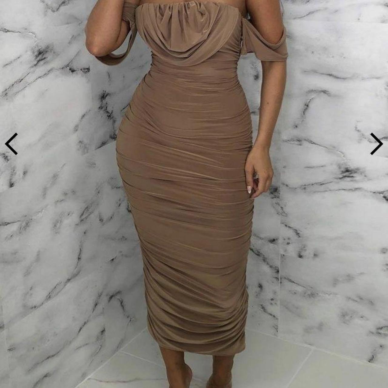 Women's Tan Dress | Depop