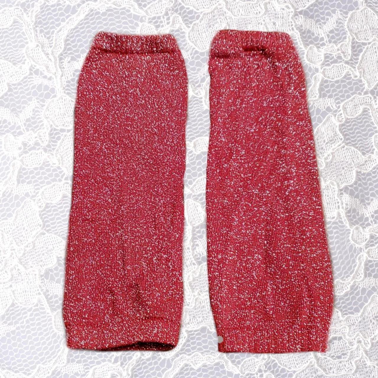 Red-ish pink sparkly leg warmers from Claire’s -... - Depop