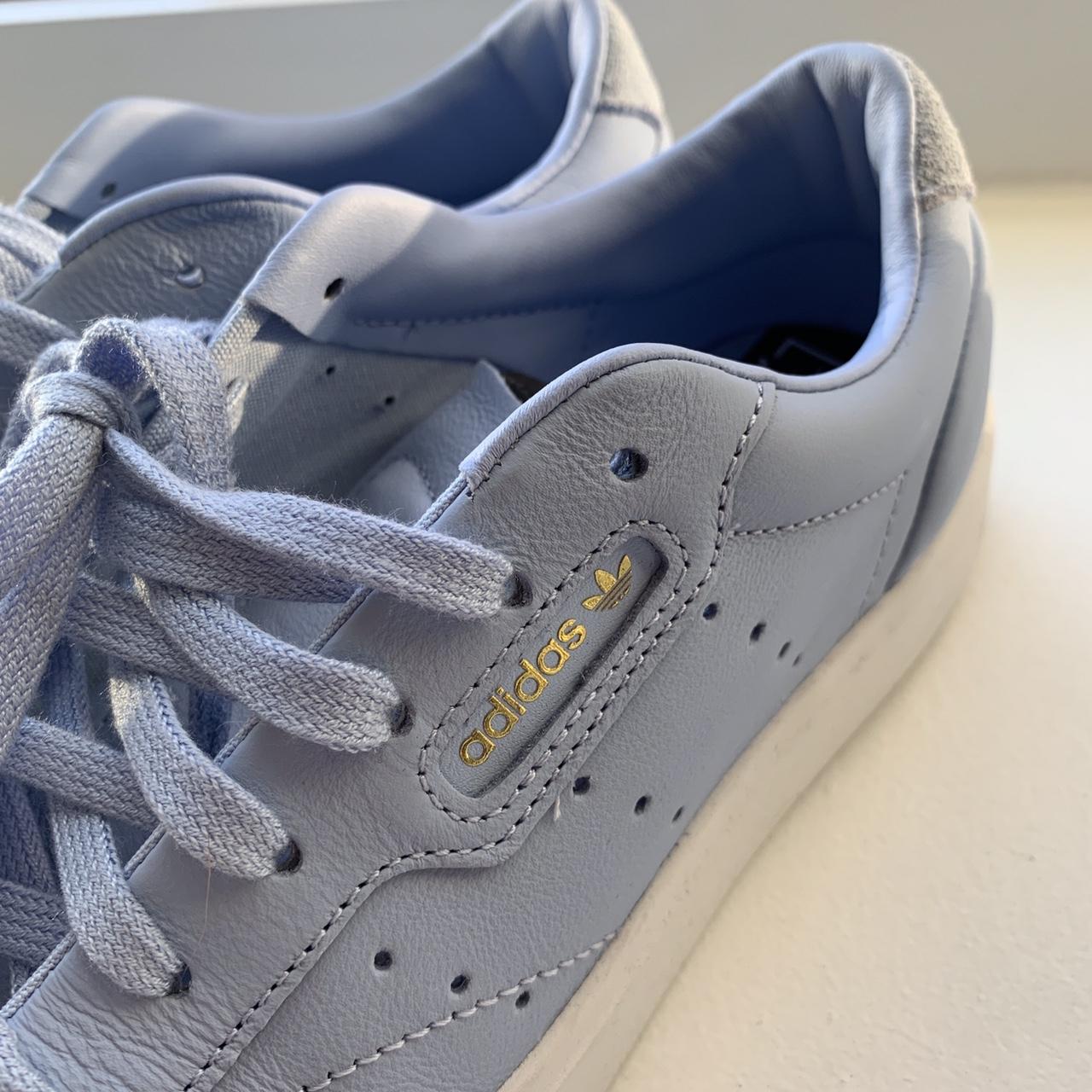 Adidas Originals Sleek Periwinkle Shoes... - Depop