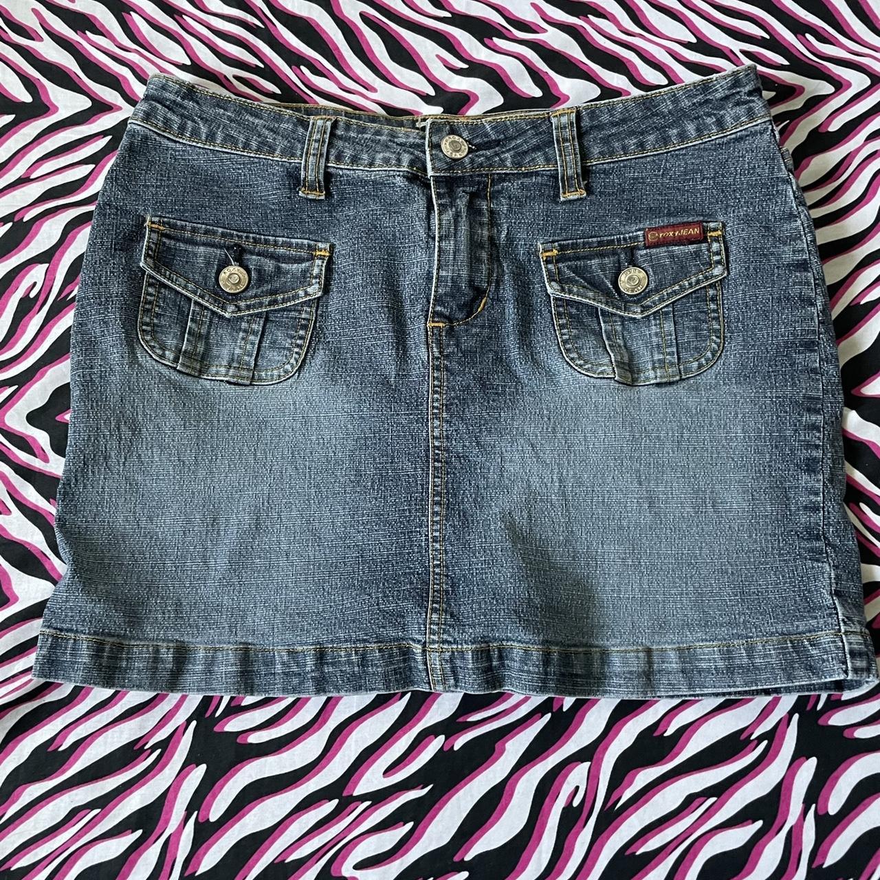 Vintage Roxy Jean Skirt! Super cute for fall!... - Depop
