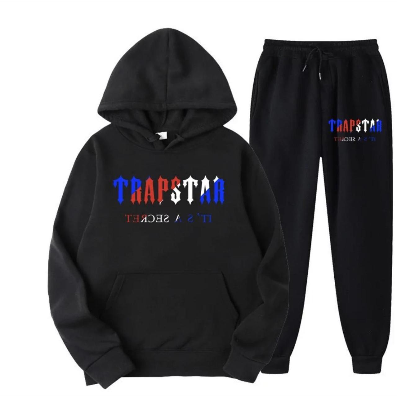 Trapstar Chenille Decoded Hooded Tracksuit- Black... - Depop