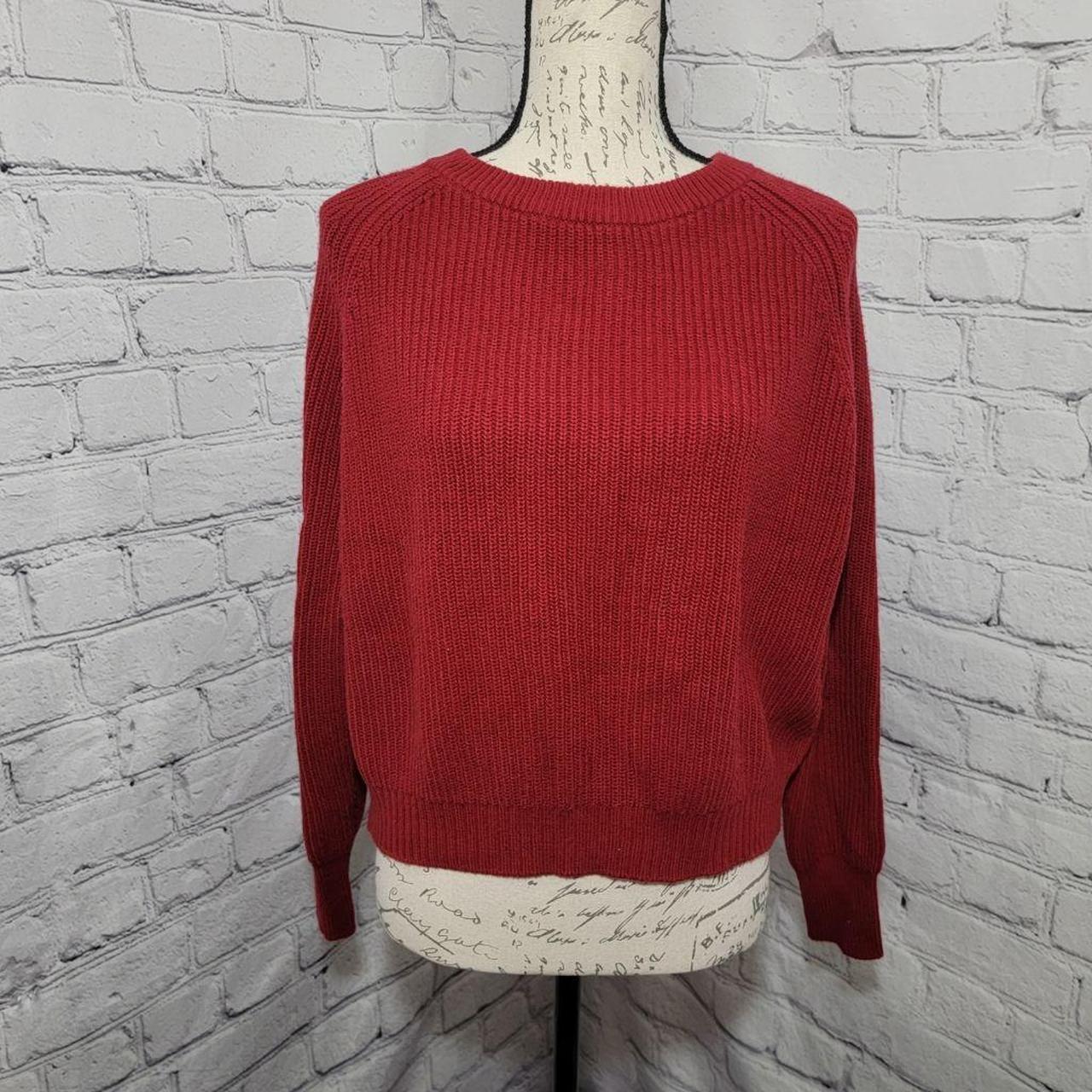 Really cute, brick red, knit sweater. Perfect for... - Depop