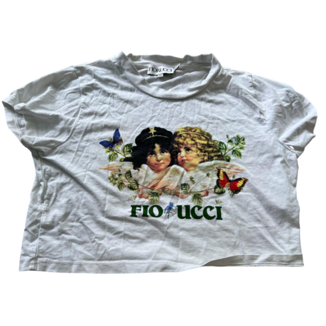 FIORUCCI Designer Angel Crop-Top Worn once. Size:... - Depop