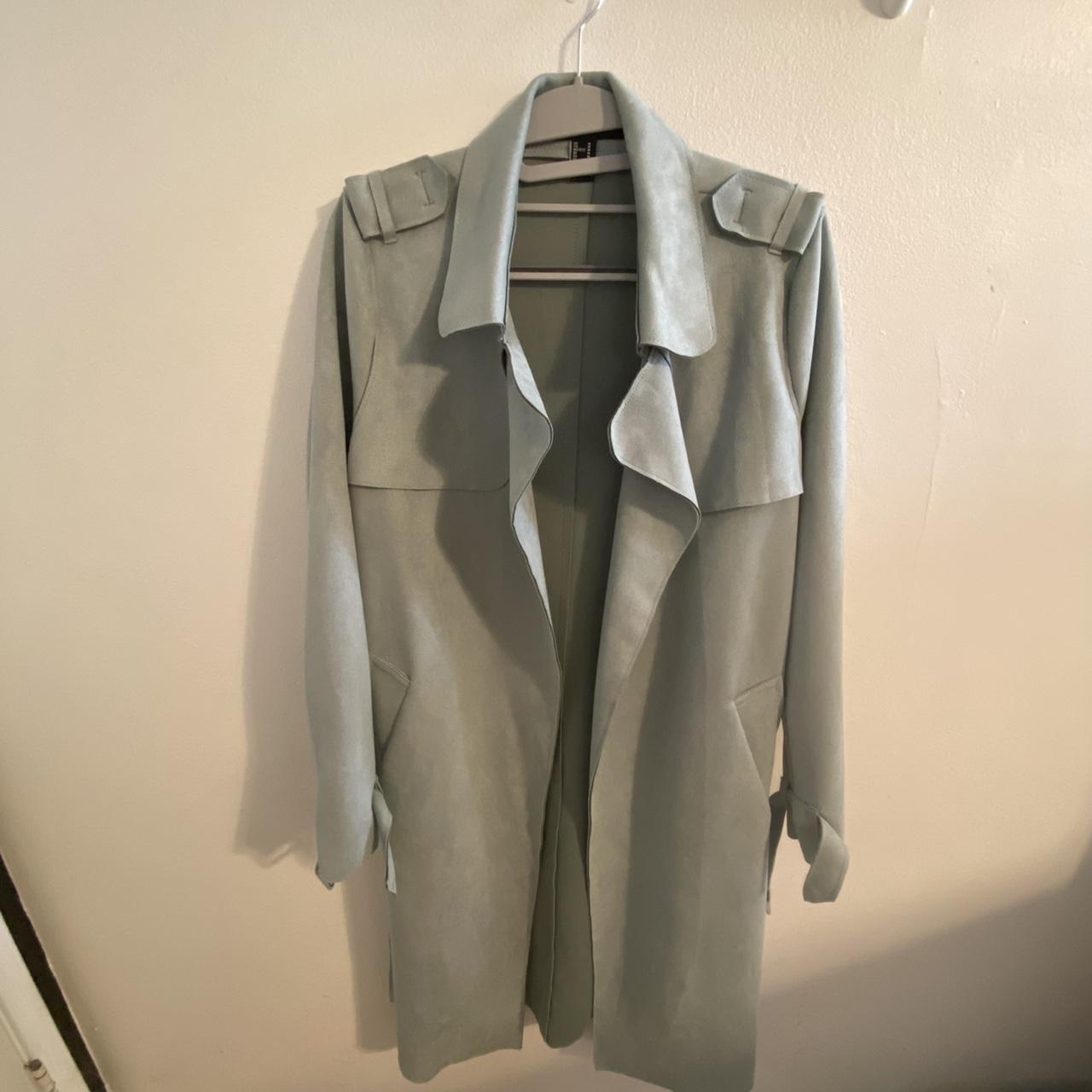 mint suede forever 21 coat. never worn, in great... - Depop