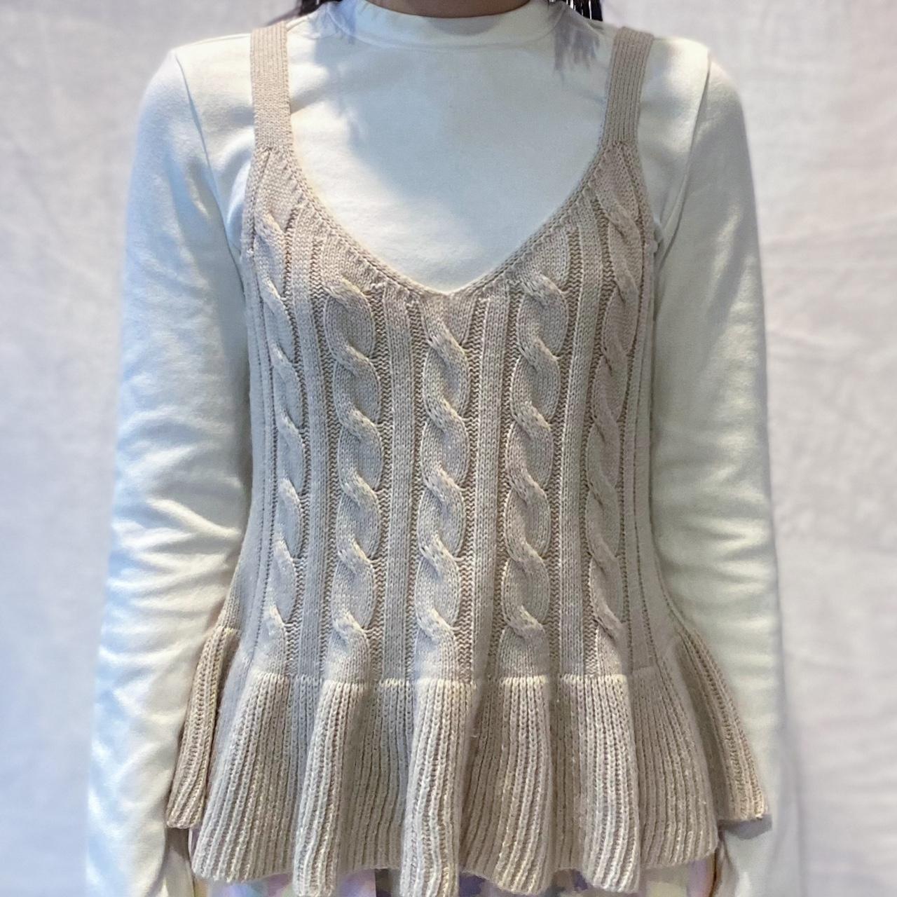 Korean Two Piece Layered Knit Top This set consists... - Depop