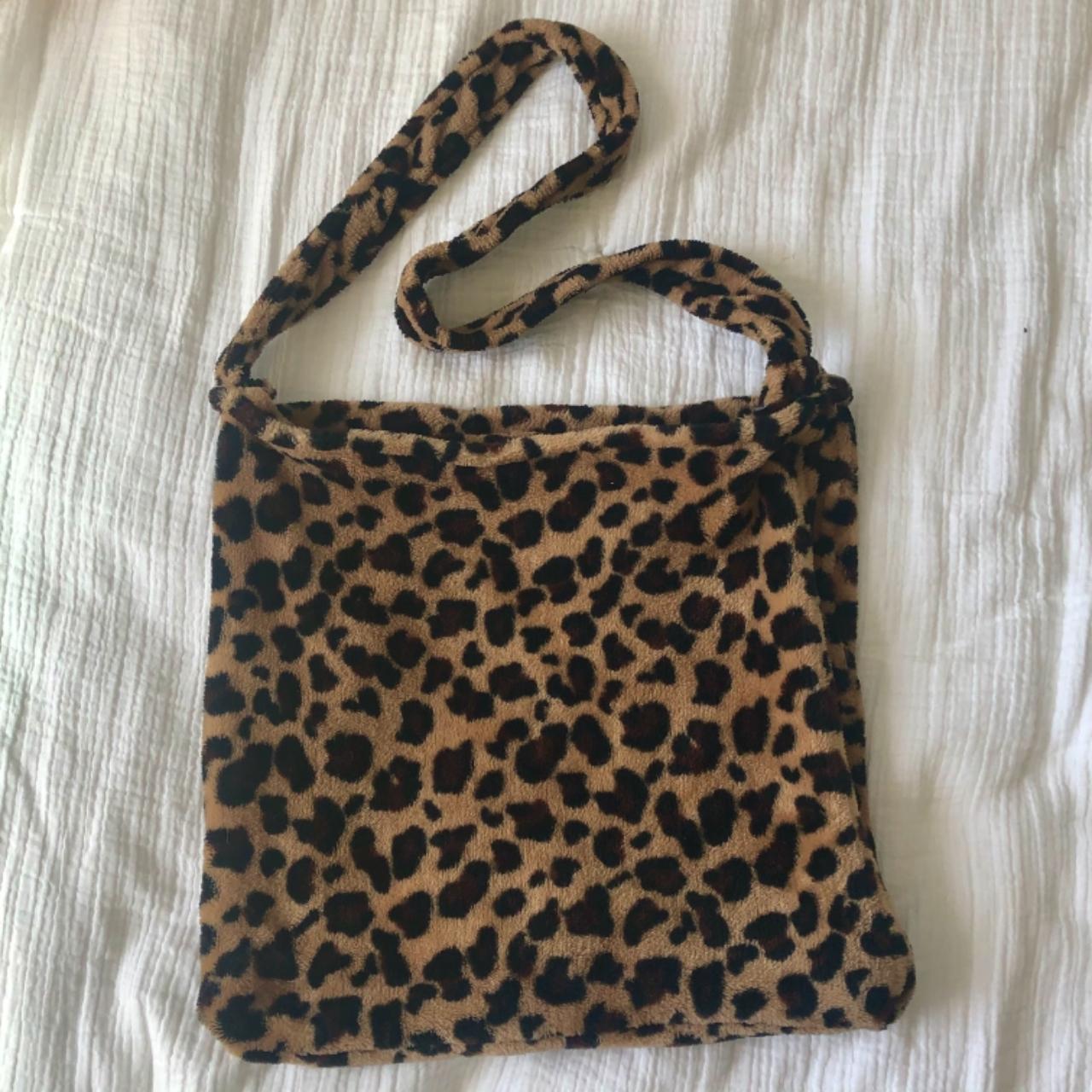 fluffy cheetah bag! made from recycled fabric;) As... - Depop