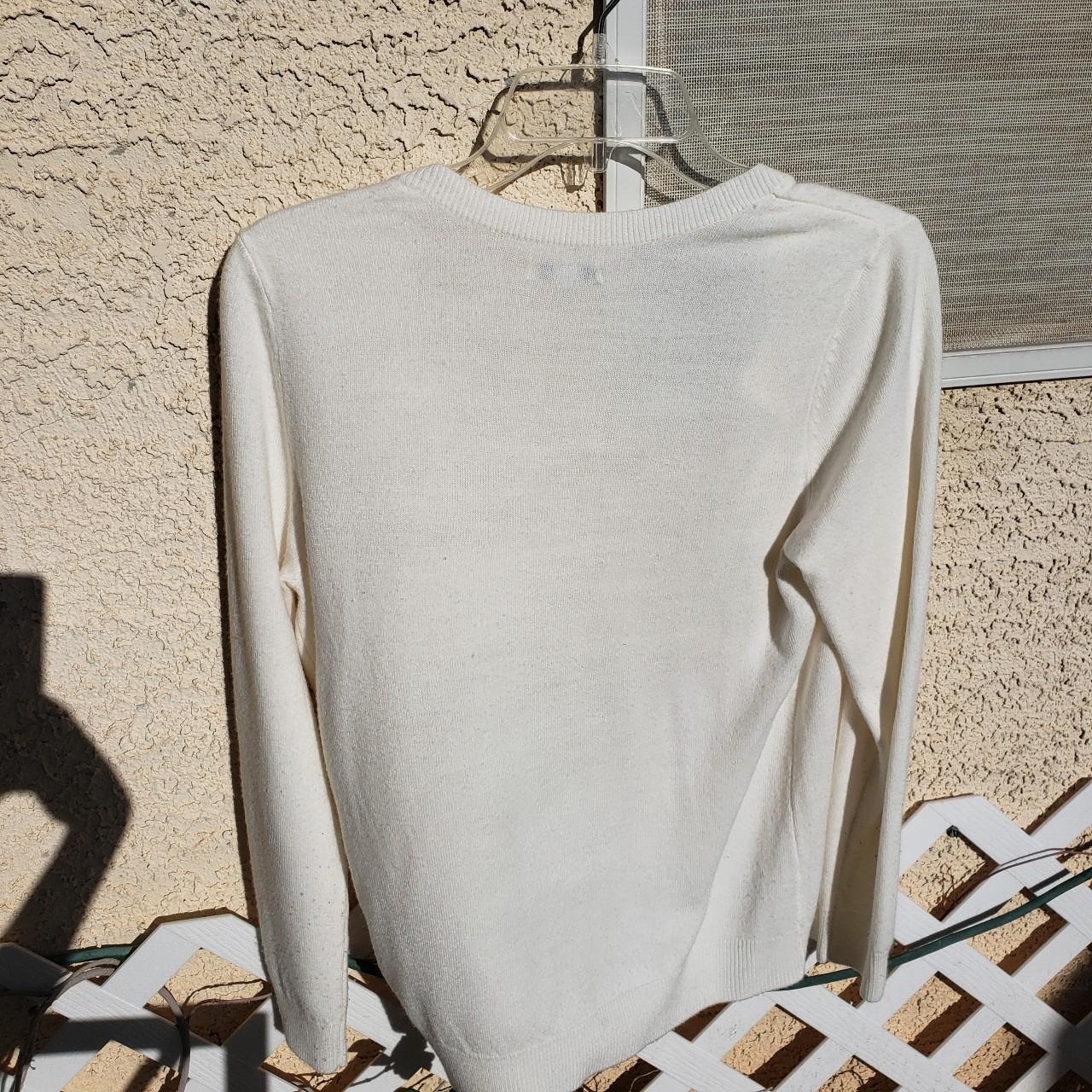 [ Basic white cardigan ] Missing top button. Very... - Depop