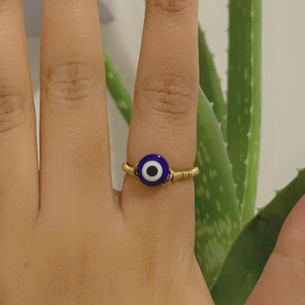 Evil eye ring Custom evil eye ring handmade... - Depop