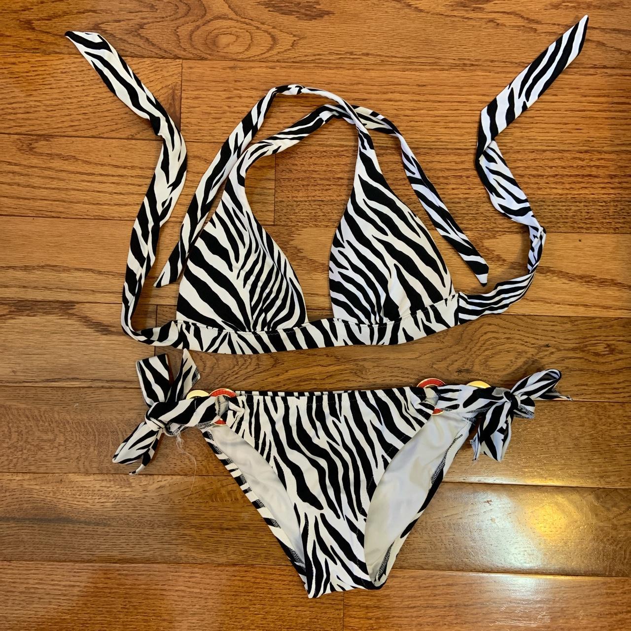 Victorias Secret Zebra Print Bikini Depop