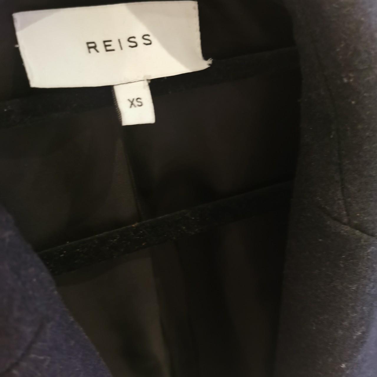 Reiss Mens Overcoat. Navy size XS Excellent... - Depop