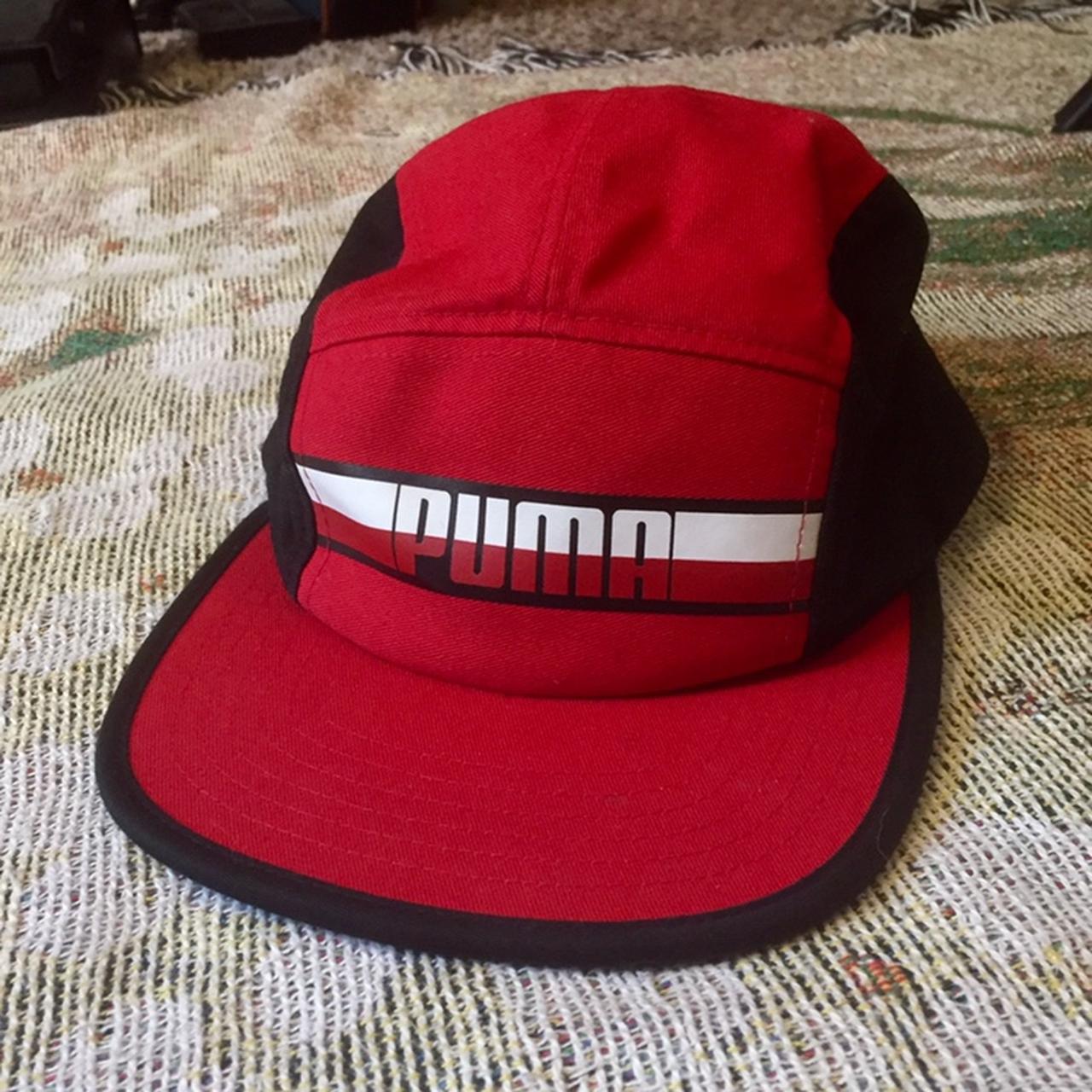 Puma Men's Red and Black Hat | Depop
