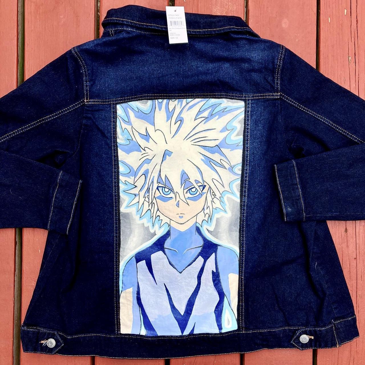 ⚡️ Godspeed Hunter x Hunter Killua Painted Jacket... - Depop