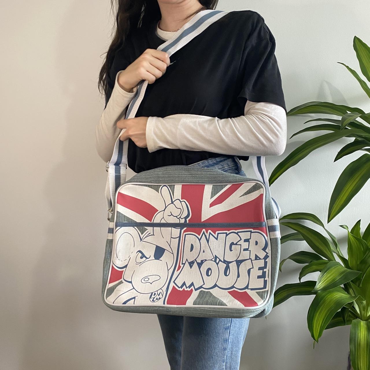 Danger mouse Union Jack messenger bag🇬🇧 (Plain blue... - Depop