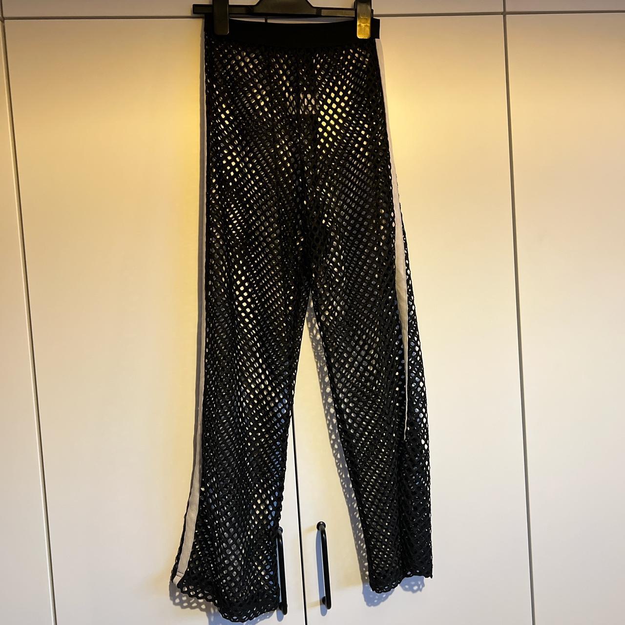 Black fishnet stripe Fit 6-10 label says size... - Depop