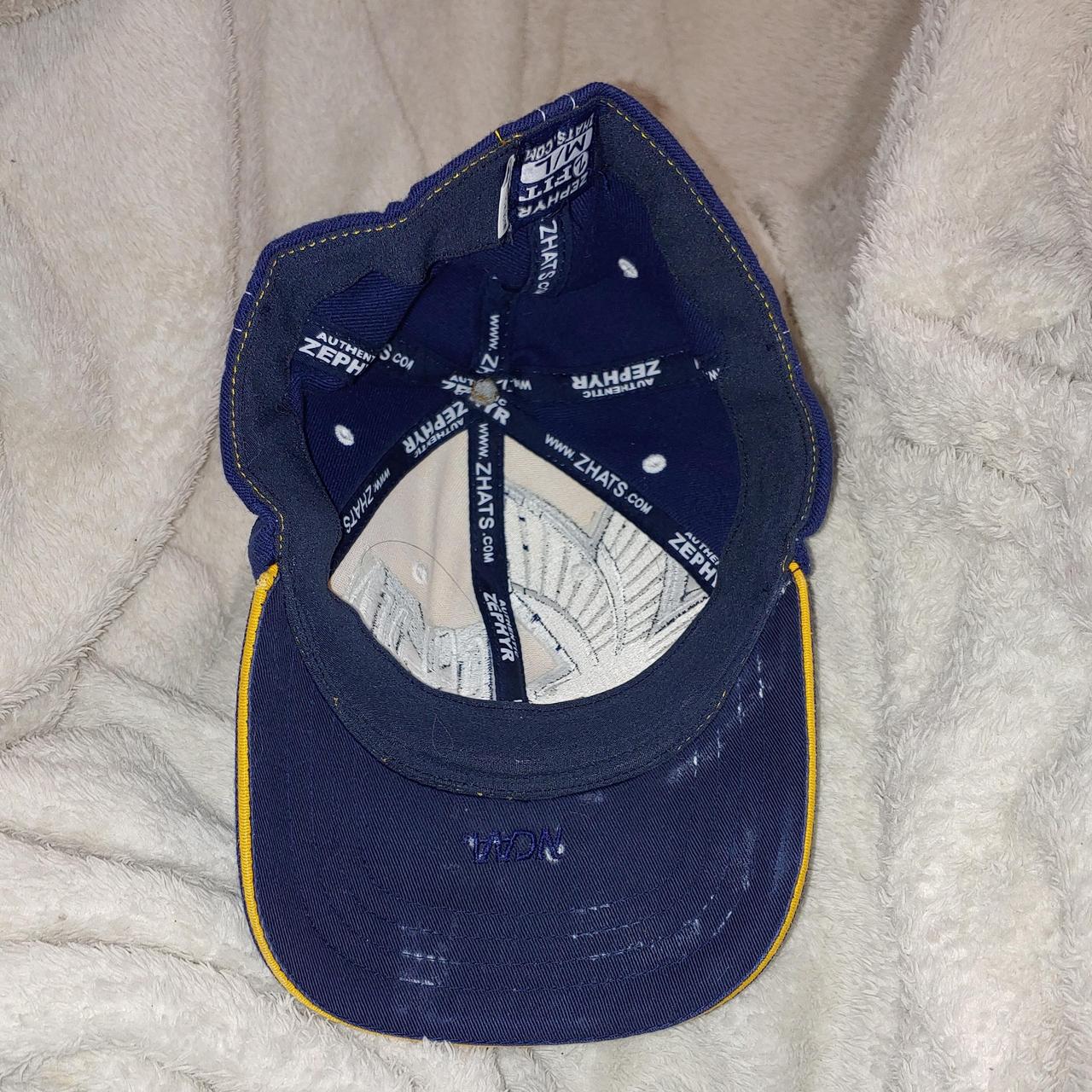 Embroidered dark blue and gold golden eagles... - Depop