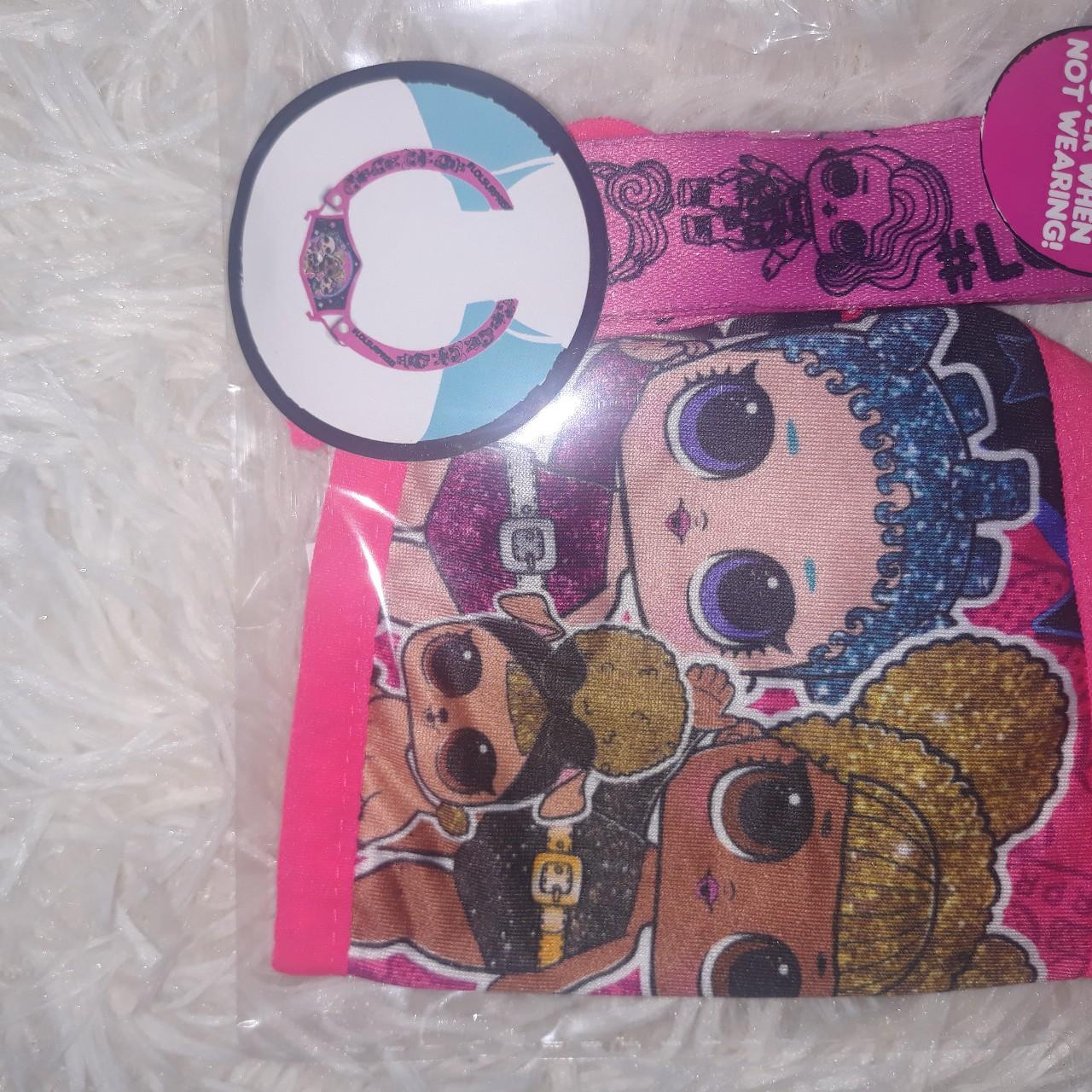 2 different LOL cute masks each with irs own stripe... - Depop