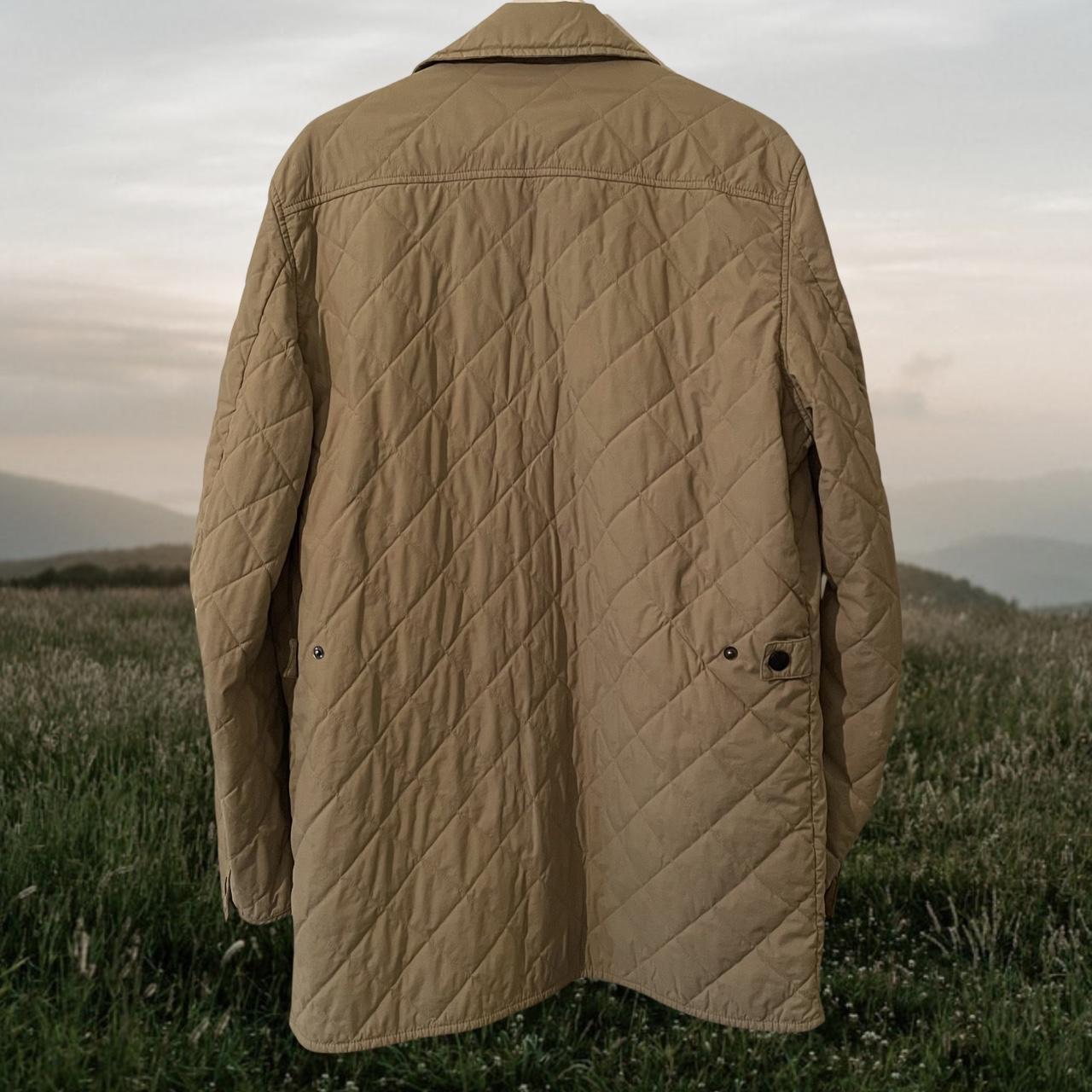 BARBOUR MEN'S QUILTED JACKET Beautiful pale green... - Depop