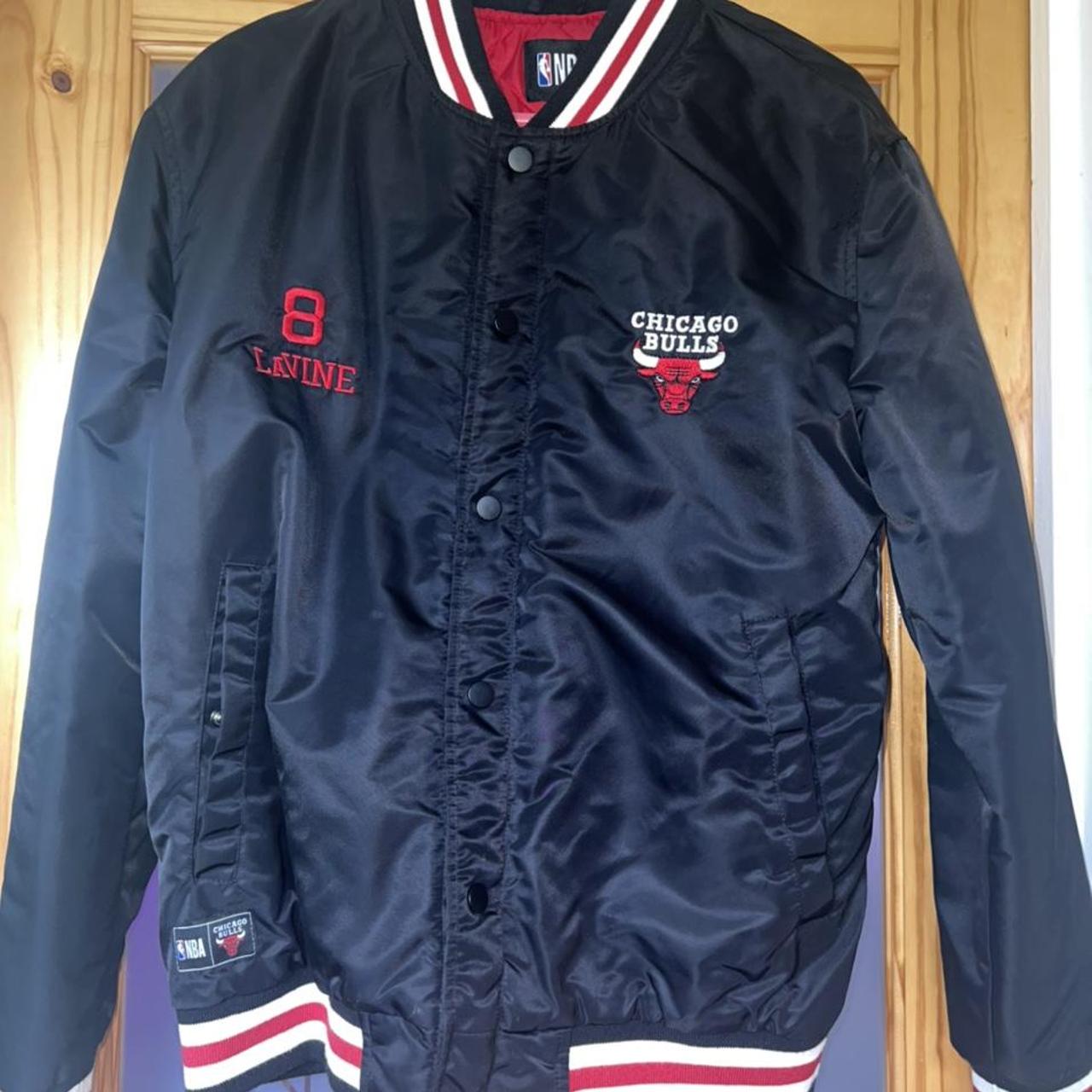 Chicago Bull Varsity Jacket Barely Used Will fit a... - Depop