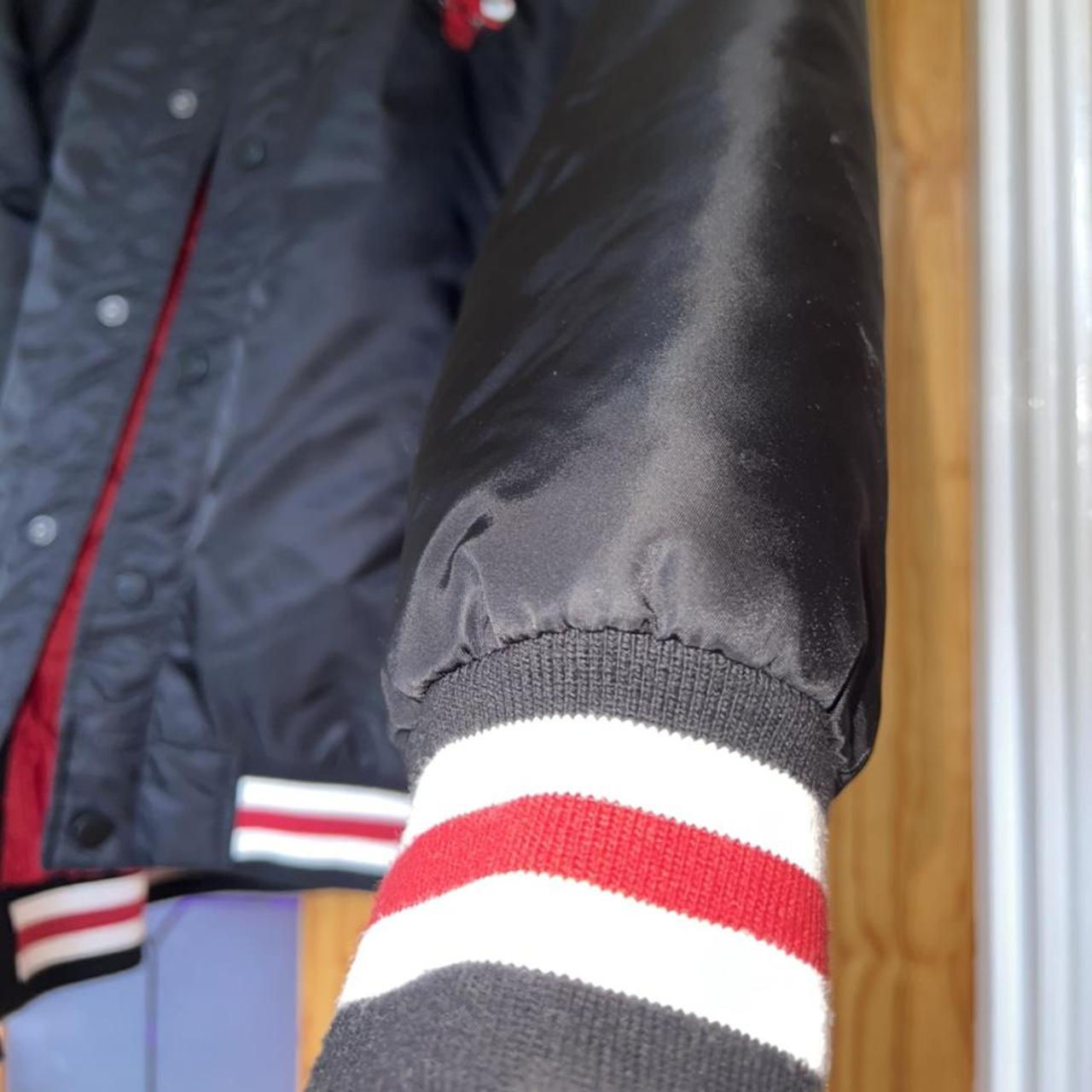 Chicago Bull Varsity Jacket Barely Used Will fit a... - Depop