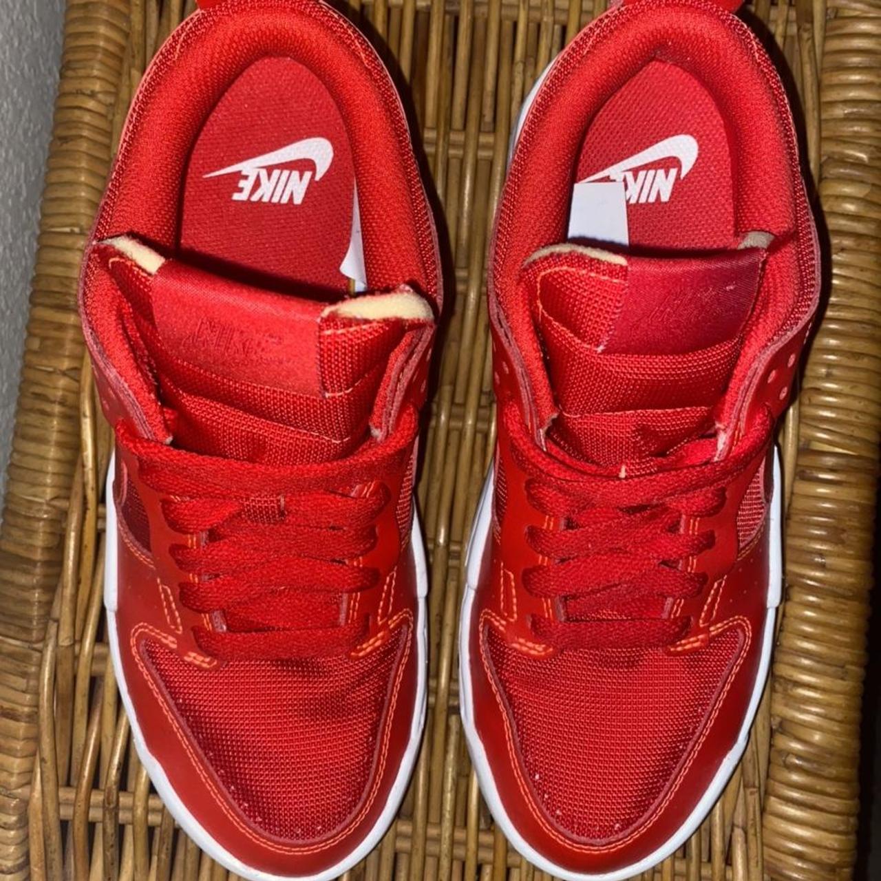 University Red Low Nike Dunks ️ ️ Women’s 8.5 only... - Depop