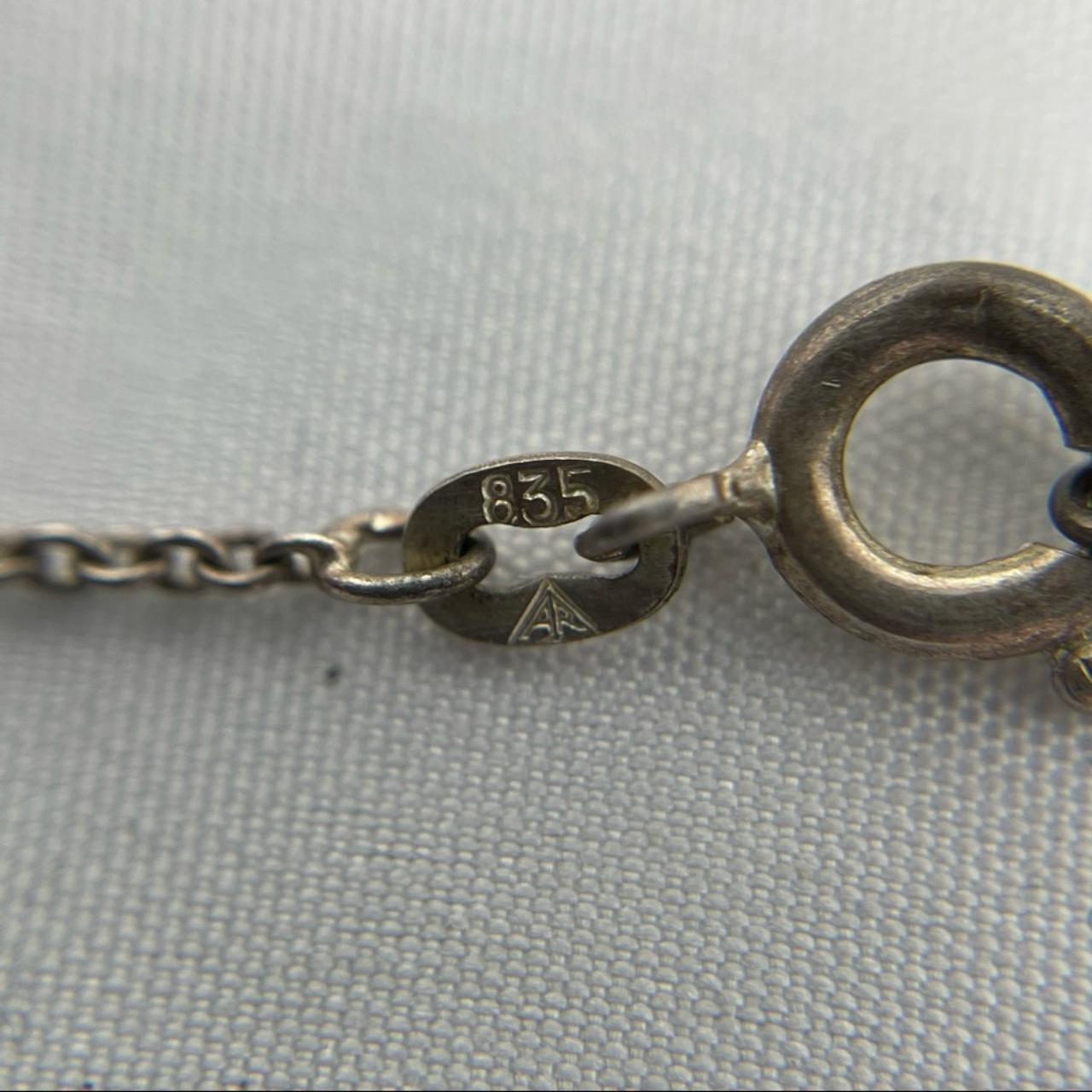 Vintage 835 AR German Silver Dainty Filigree Cross... - Depop