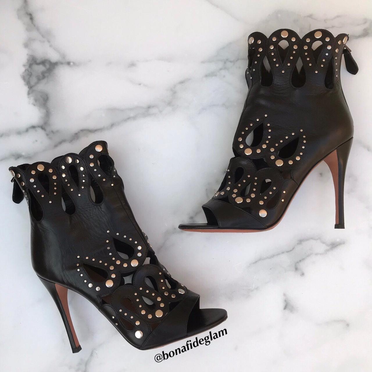 100% authentic Alaia studded laser-cut cutout caged... - Depop