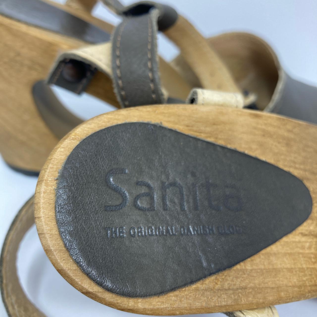 Sanita Women's Brown and Grey Clogs | Depop