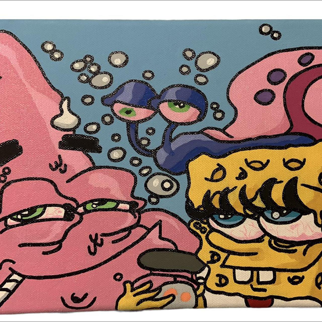 SpongeBob & Patrick Painting Canvas Canvas size: 8... - Depop