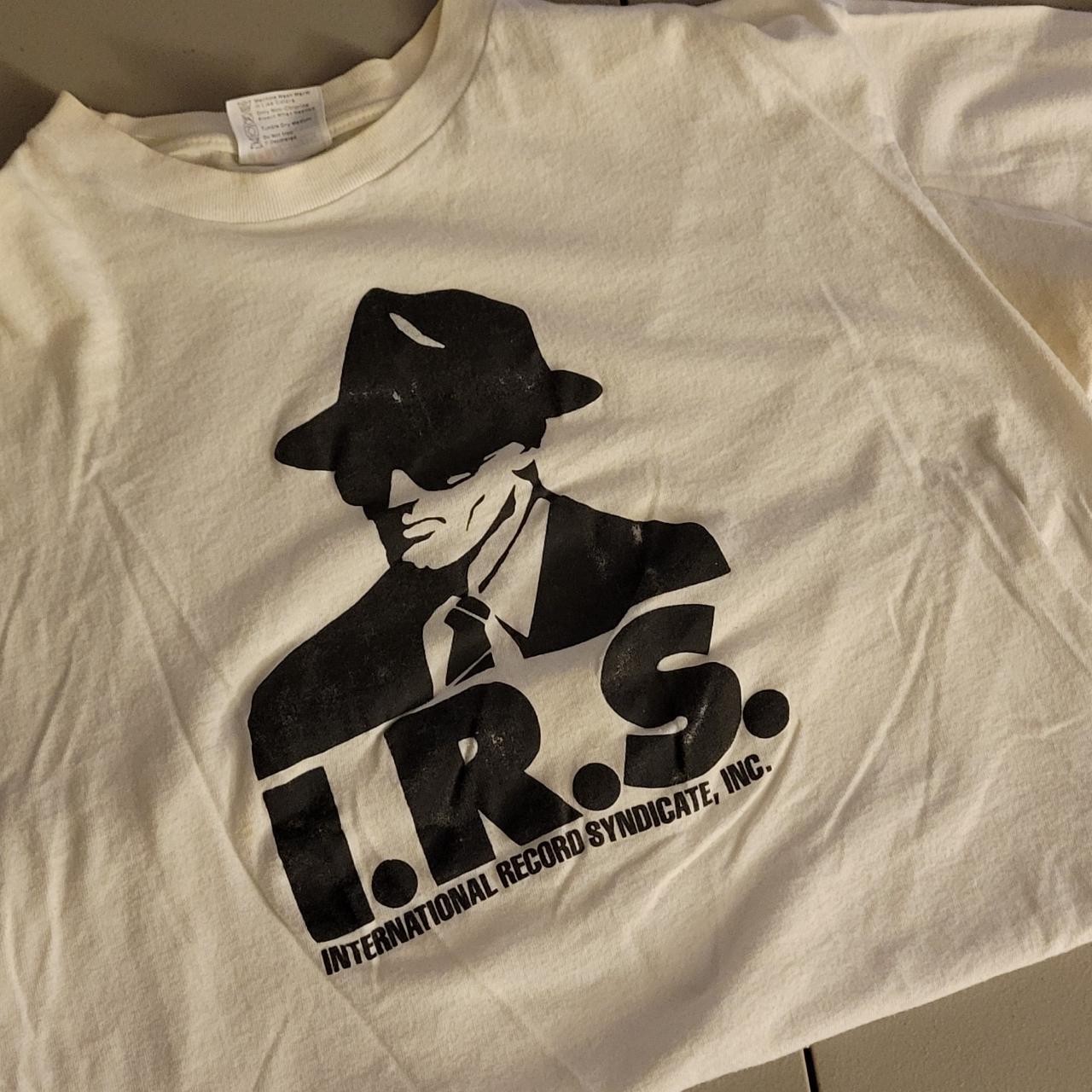 Vintage IRS Records t-shirt, 2 sided, back includes... - Depop