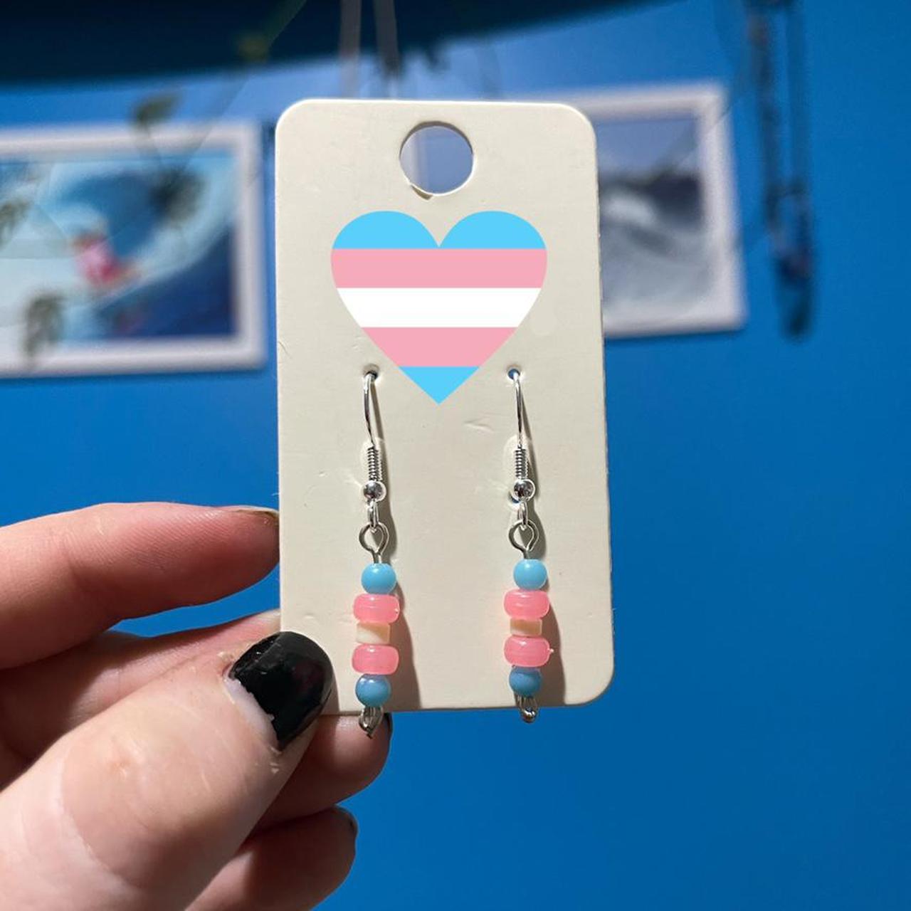 Handmade Transgender earrings 💙🤍💖 * Australian... - Depop