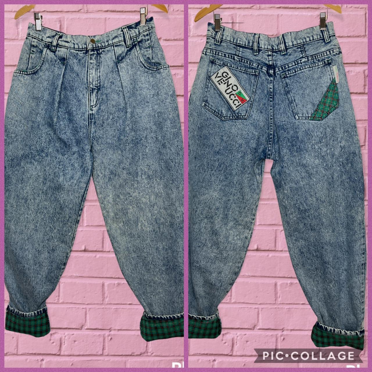 Super rad vintage 90’s Acid washed pleated super... - Depop
